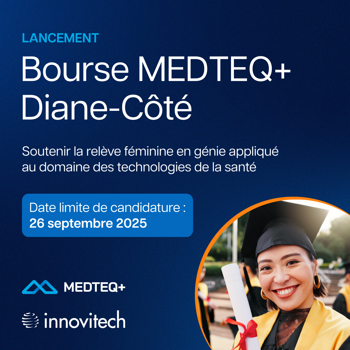 MEDTEQ+, Innovitech et Diane Côté lancent une bourse pour soutenir la relève féminine dans le ...